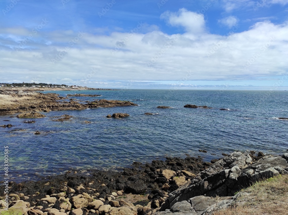 côte bretonne batz sur mer le croisic, ile de batz, le grand blockhaus ...