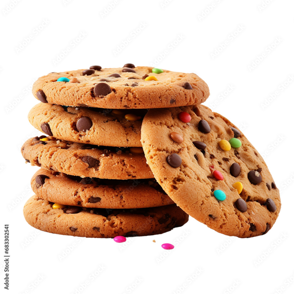 stack of cookies on transparent background PNG image Stock Illustration ...