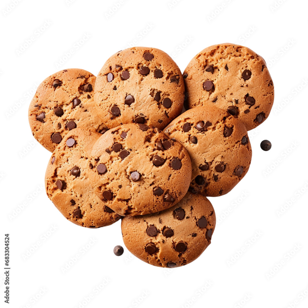stack of cookies on transparent background PNG image Stock Illustration ...