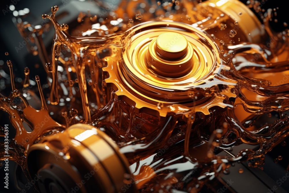 Motor oil in the mechanism of a car engine: care for durability and ...