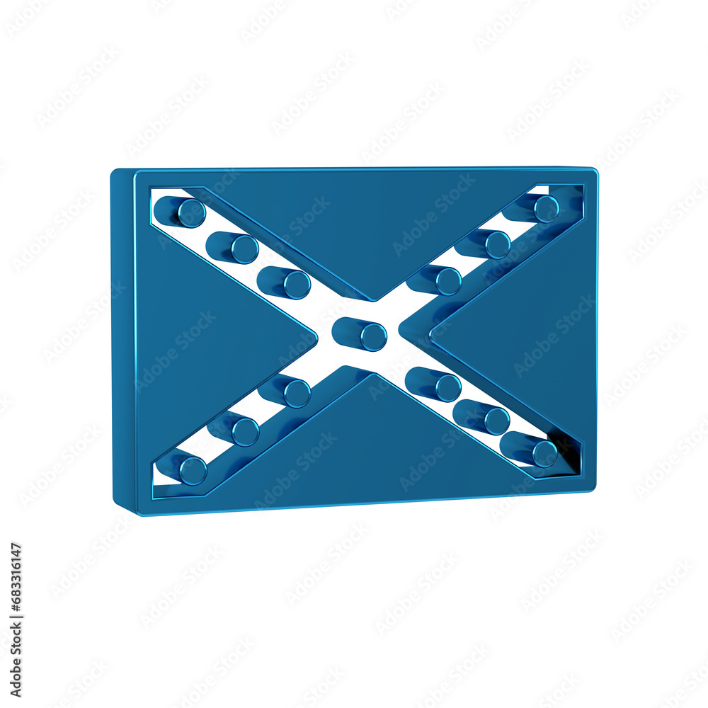 Blue National flag of the Confederate States of America icon isolated ...