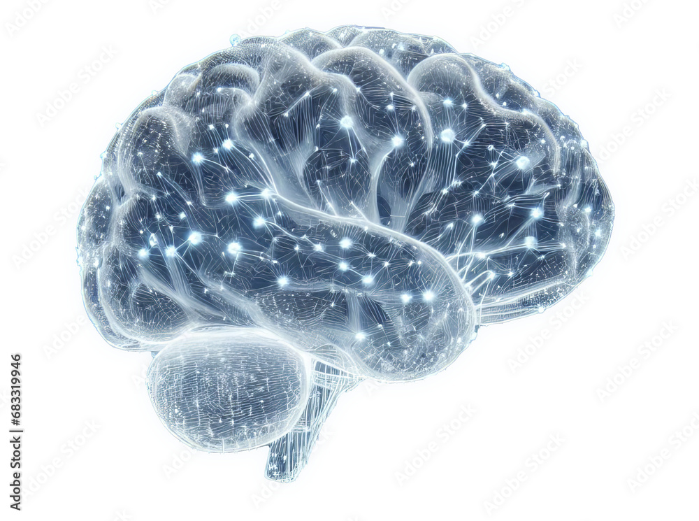 Brain Technology Synapses Isolated Transparent Background Stock Photo ...