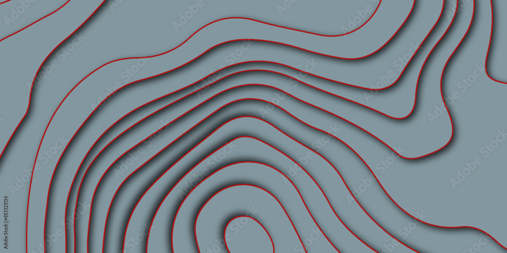 Abstract wavy line 3d paper cut topography background. Multi layer ...