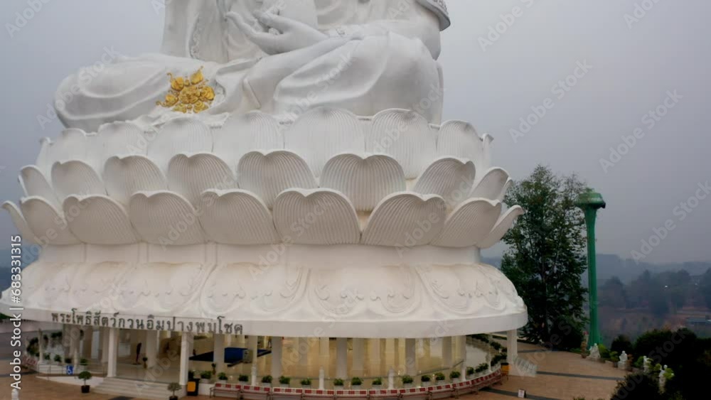 Statue of the goddess of mercy, Guan Yin, in Chiang Rai at Wat Huay Pla ...