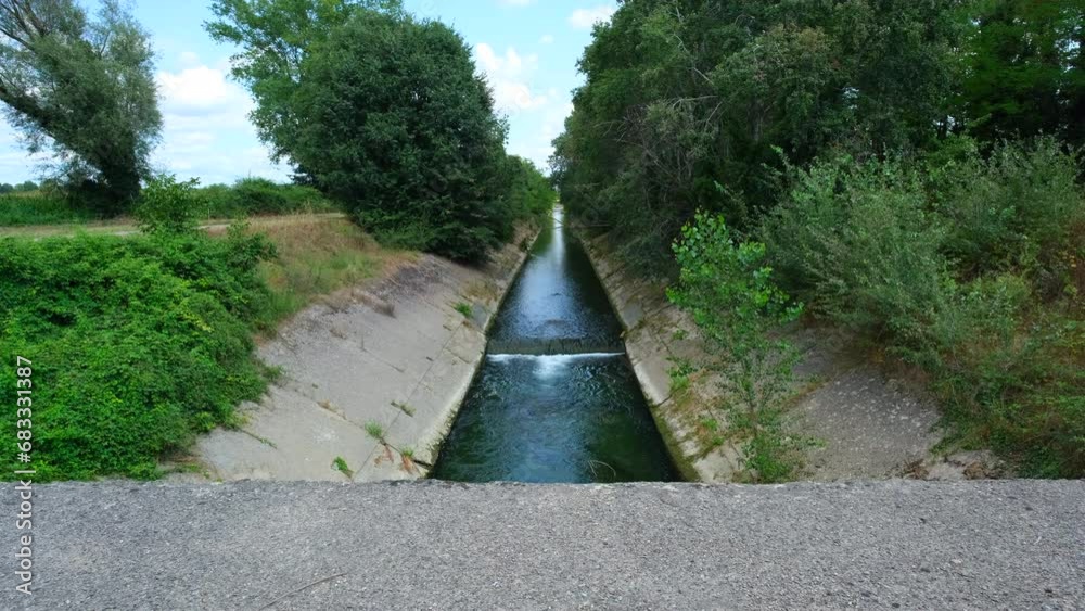 Drainage channel of the north-west of Milan flows through the ...
