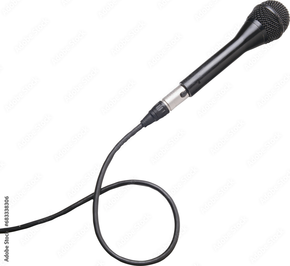 Wireless microphone isolated on white background, microphone ...