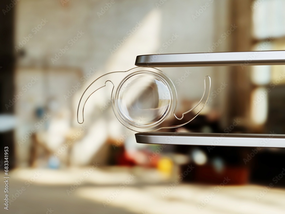 iol intraocular lens cataract eye ophthalmology Stock Photo | Adobe Stock