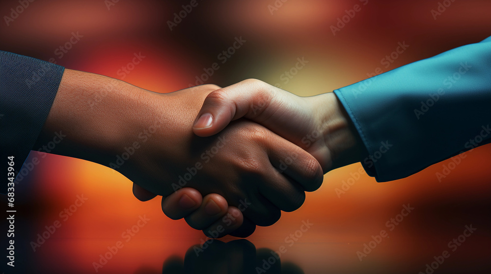 A Dynamic Handshake Between Two Accomplished Businessmen, Signifying ...