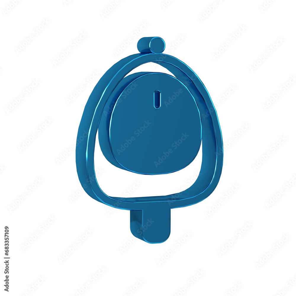 Blue Toilet urinal or pissoir icon isolated on transparent background ...