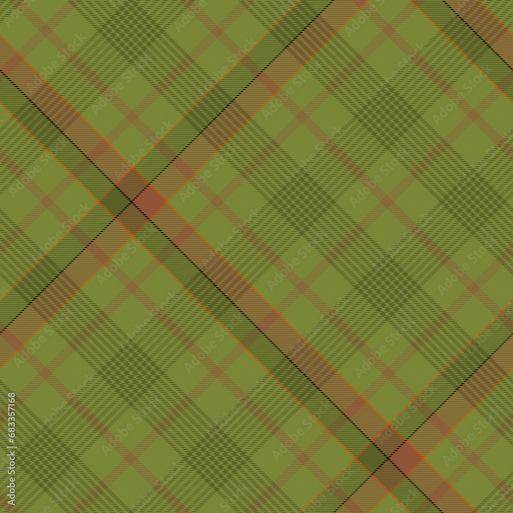 Green Plaid Pattern, Digital Paper, Seamless in Olive Green and Brown ...