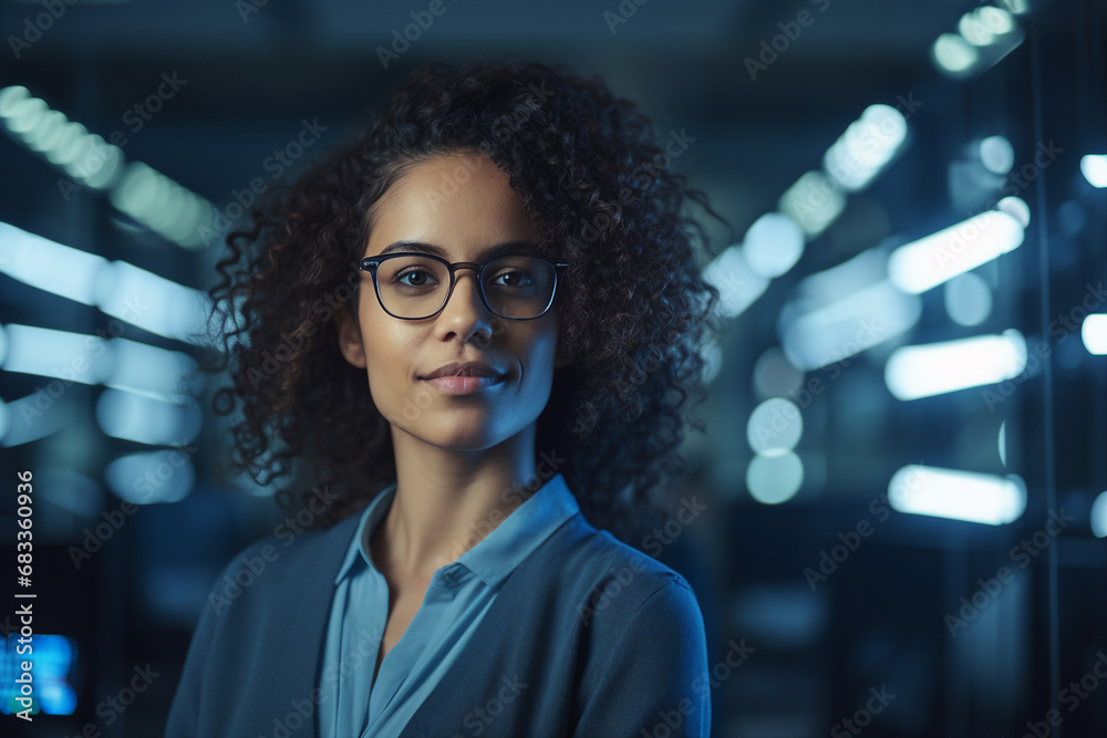 Generative AI portrait of cyberpunk system administrator programmer ...