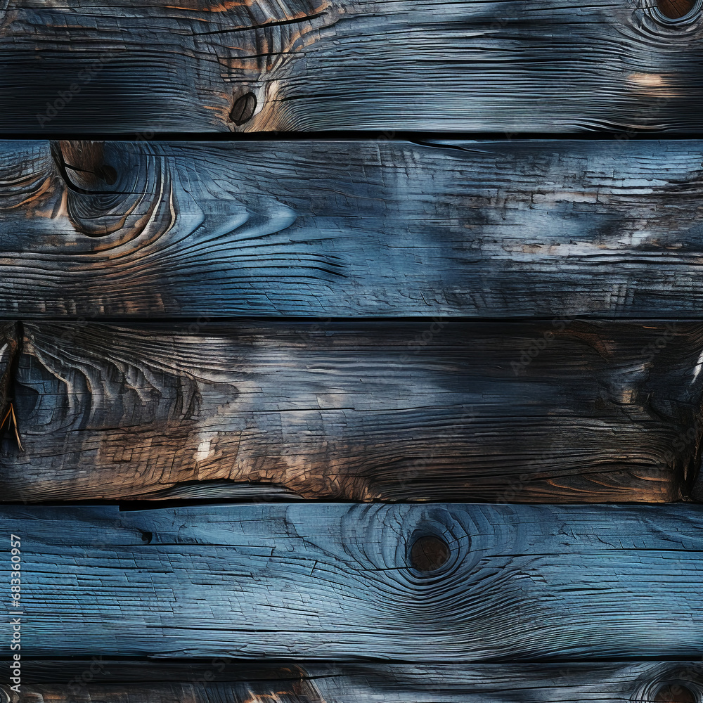 seamless wooden textures of blue pinewood boards with detailed grain ...