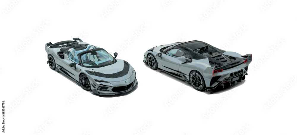 Ferrari sf90 car icon. Isolated Ferrari model SF90. Editorial icon for ...