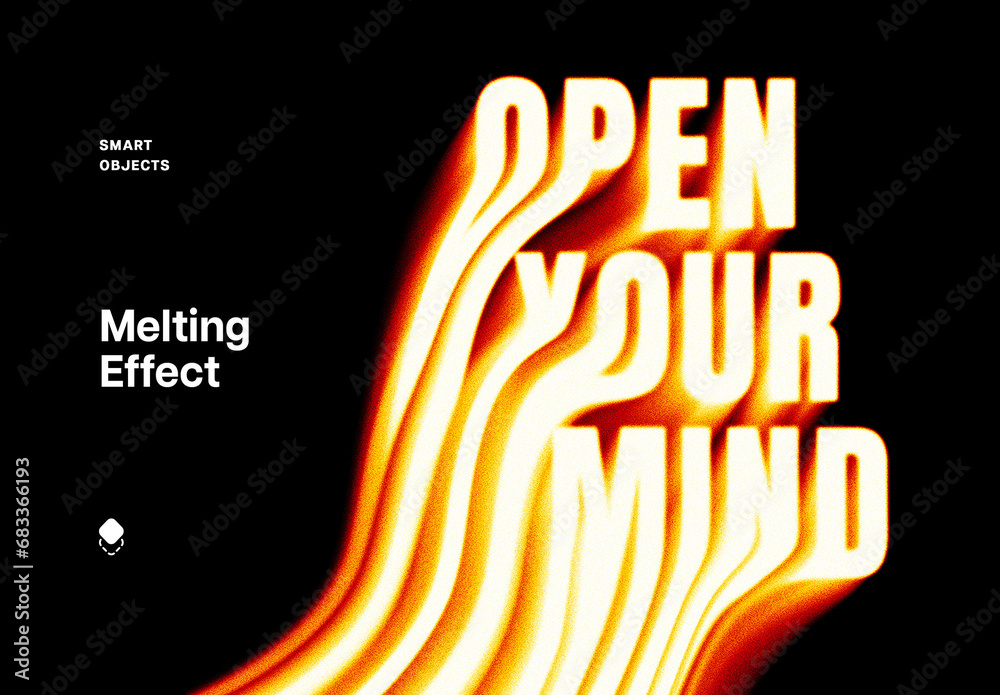 Melting Lava Text Effect Mockup Stock Template | Adobe Stock