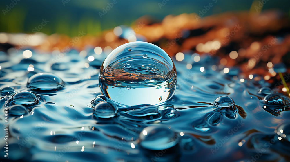 An Extreme Close-Up of a Water Droplet, Capturing the Microcosmic ...
