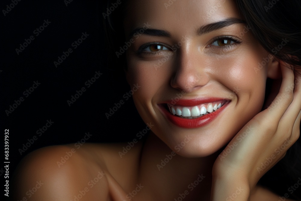 Captivating image of an adult woman with flawless skin and a brilliant ...