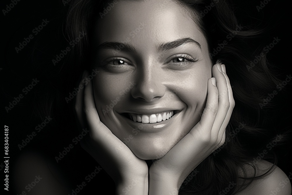 Captivating image of an adult woman with flawless skin and a brilliant ...