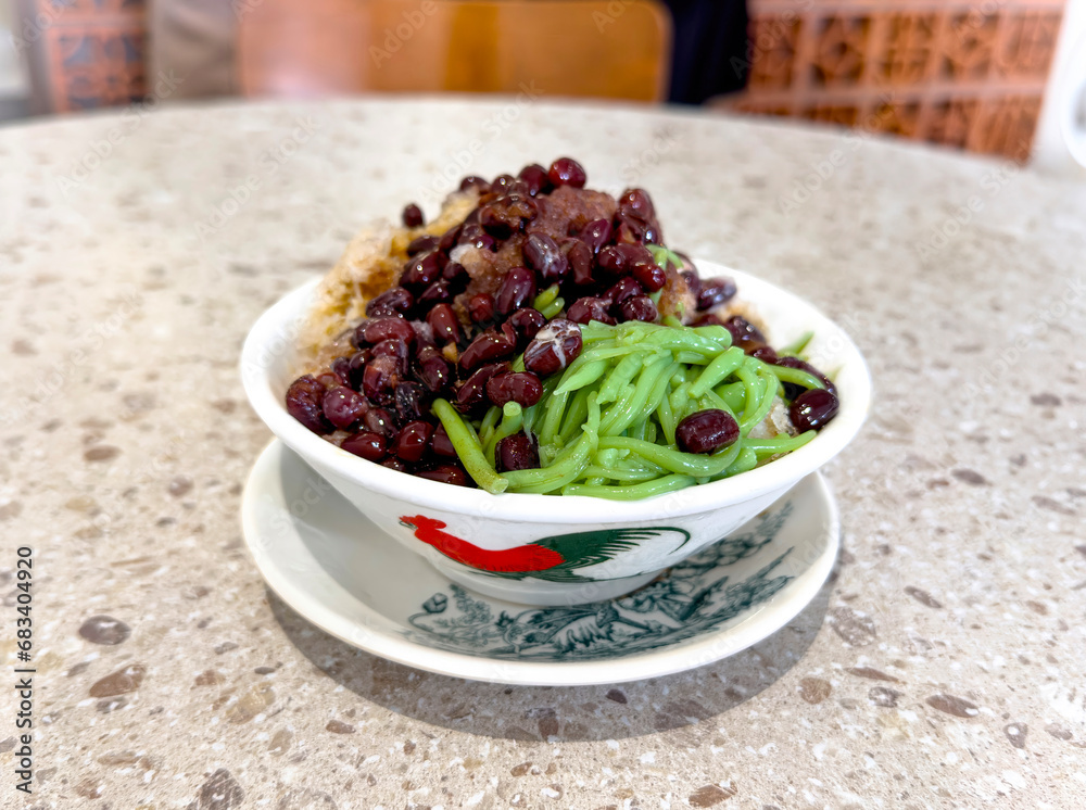 Malaysia traditional local dessert called Cendol. Cendol is made from ...