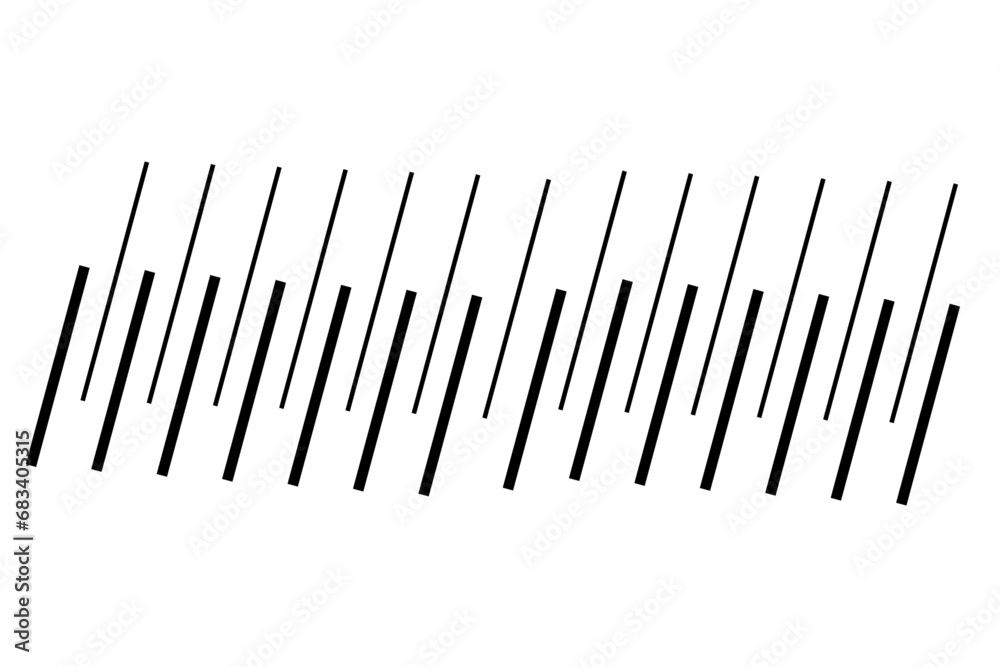 Vetor de Rows of slanted black slash lines on transparent background ...