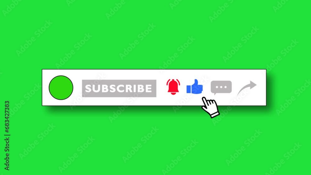 Animated Like, subscribe, get notification button, lower third Green ... Animated Like, subscribe, get notification button, lower third Green ...