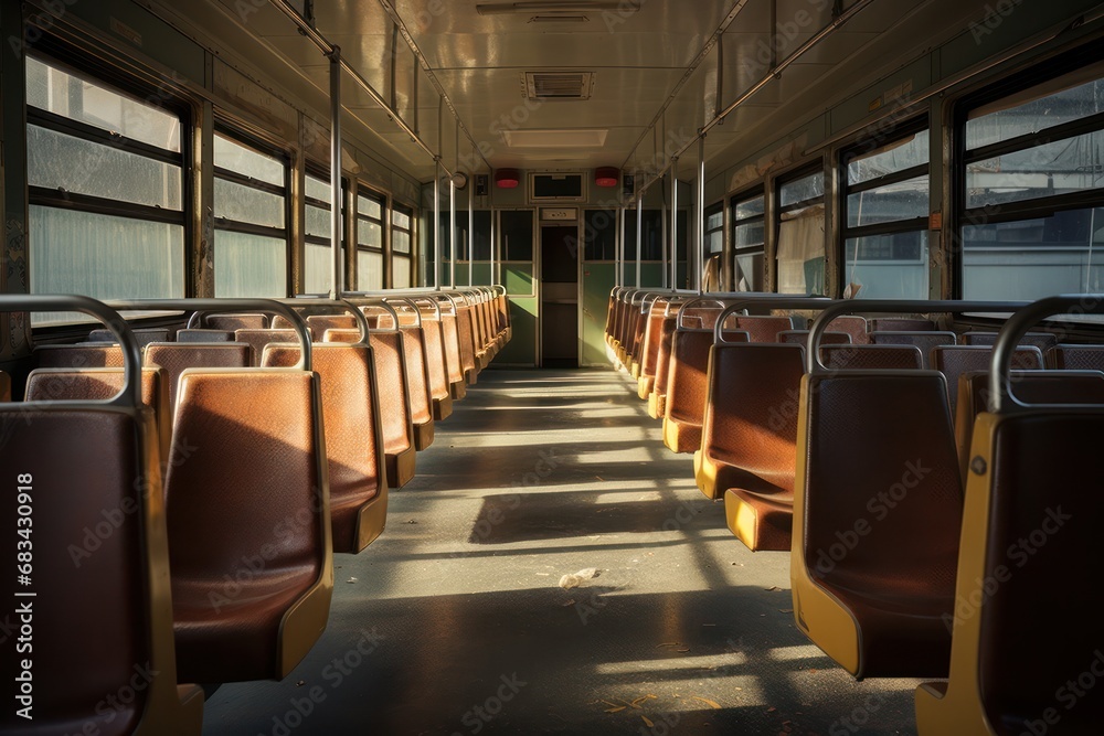 inside an empty bus, nobody is here photograph, photography ...