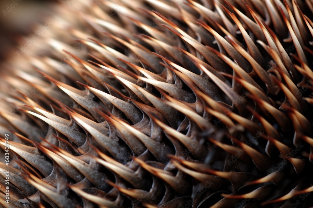 A detailed view of the spines on a plant. This image can be used to ...