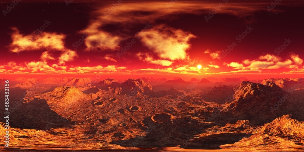 Mars, HDRI, environment map , Round panorama, spherical panorama ...