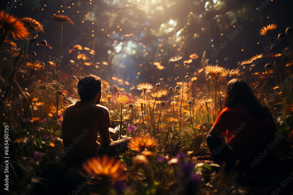 vibrant a scene that symbolizes the spiritual and universal ...
