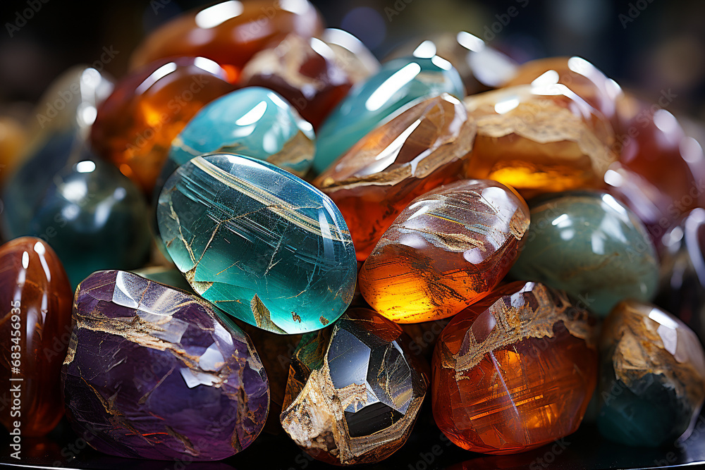 vibrant geological marvels of minerals, crystals, and semi-precious ...