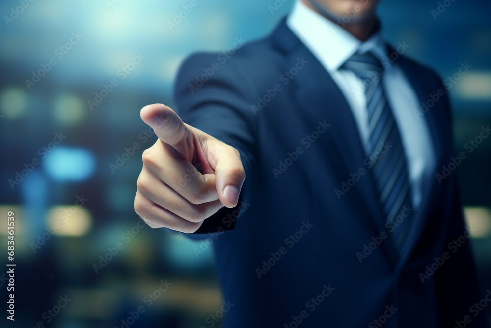 business man points his finger at you, businessman pointing finger at ...