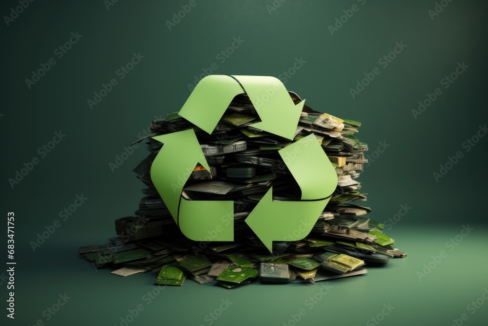 Green Recycling Concept Illustrated. Сoncept Nature Conservation ...