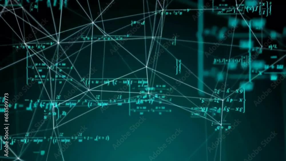 Animation of network overly video effect Black background technology ...