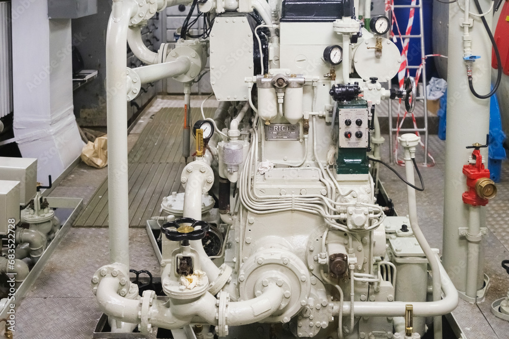 Poster Diesel engines and power installation inside a ship. – Wall Art ...