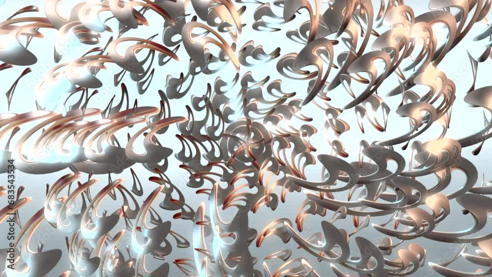 Abstract rotating colored elements on a light background. Background of ...