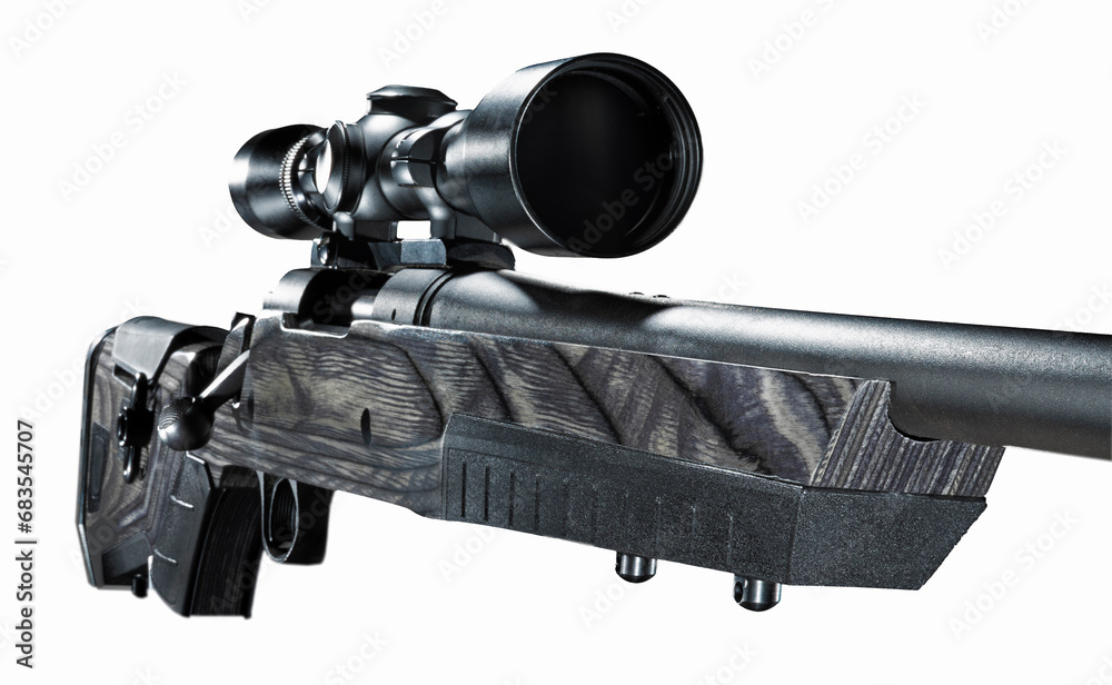 Precision bolt action rifle with rifle scope Stock Photo | Adobe Stock
