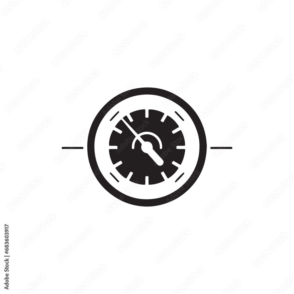 A logo of speed meter icon design vector speedometer silhouette car ...