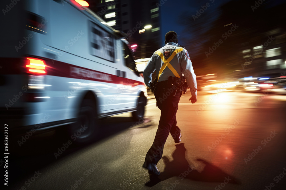 Fast rescue car motion transportation blur ambulance vehicle speed ...