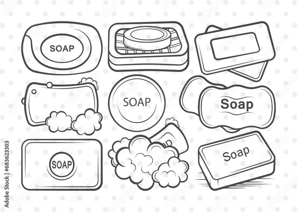 Soap Clipart SVG Cut File | Soap Svg | Soap Bar Svg | Soap Bubbles Svg ...