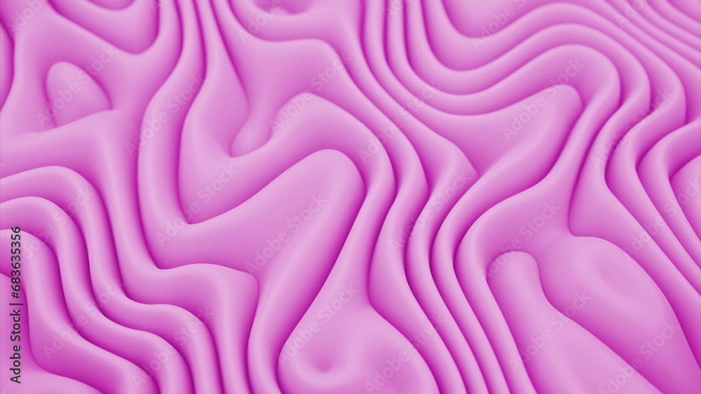 Animated pink color wavy striped textured background. Design. lines ...