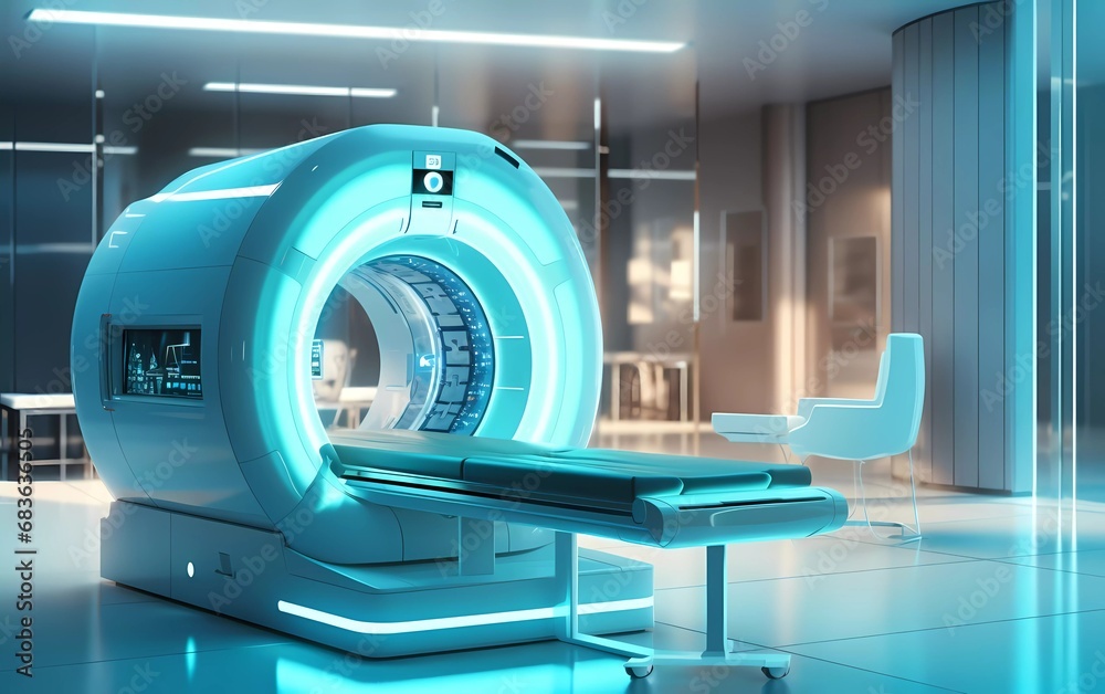 advanced mri or ct scan medical diagnosis machine in hospital ...