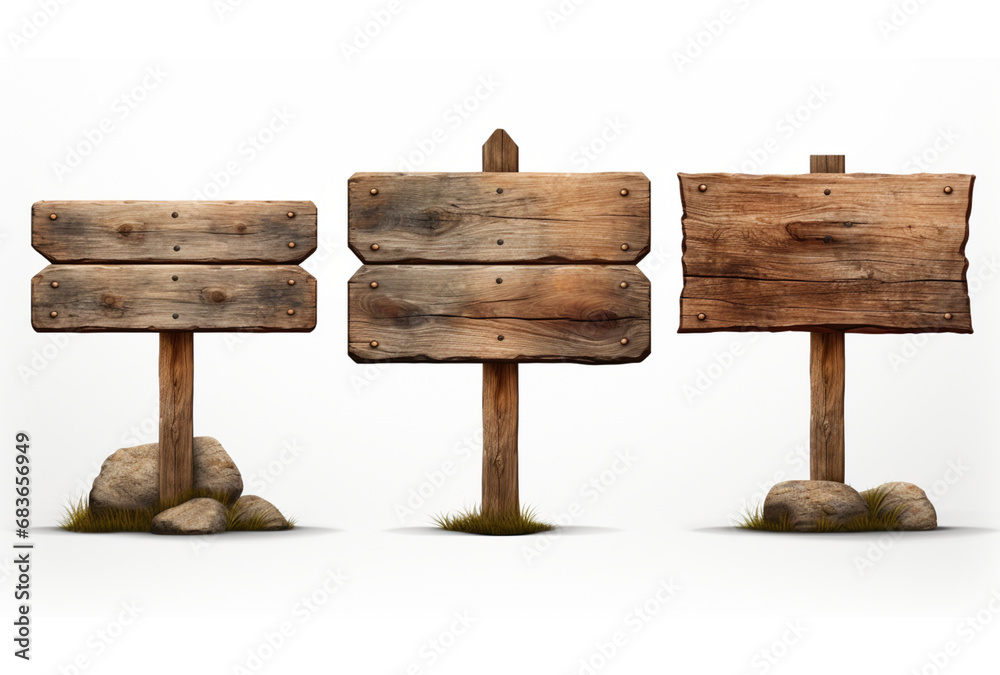 Blank empty wooden rustic sign board. Ai Generated Images Stock Photo ...