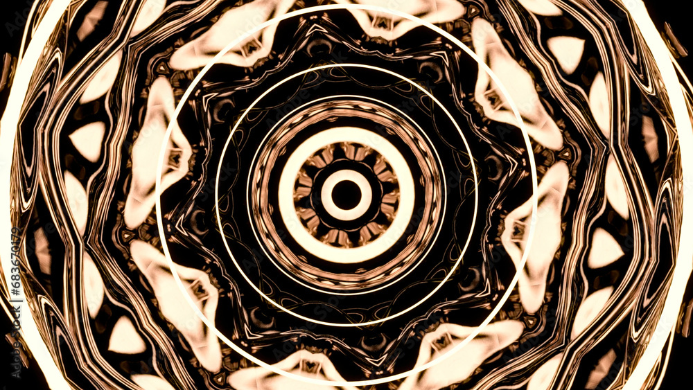 Mandala art animation background. Design. Widening pattern creating ...