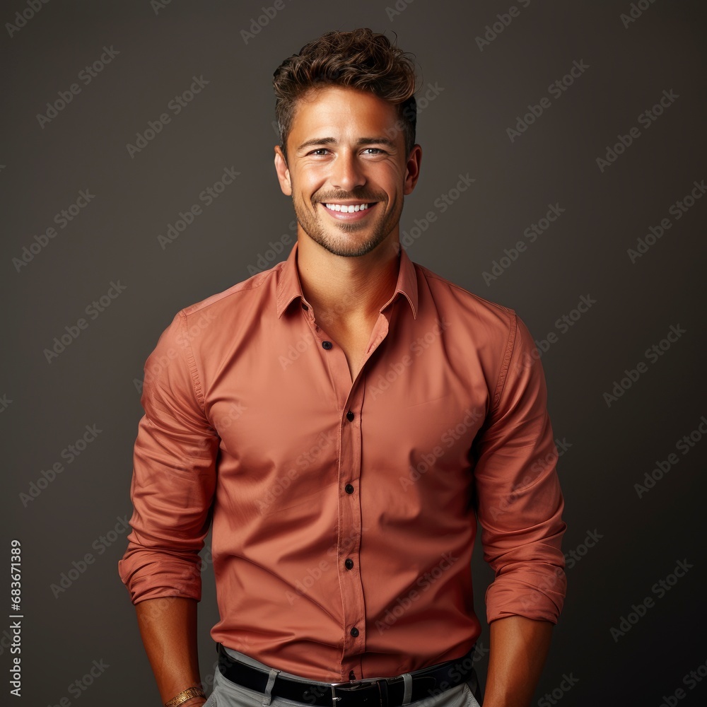 Happy Smiling Young Man Standing Ful, Isolated On White Background, For ...