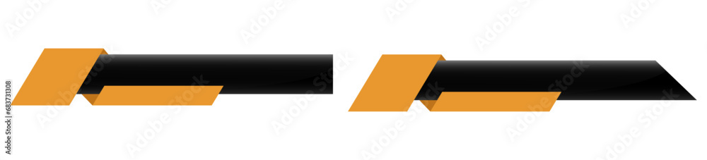 simple black and orange yellow lower third template with title and ...