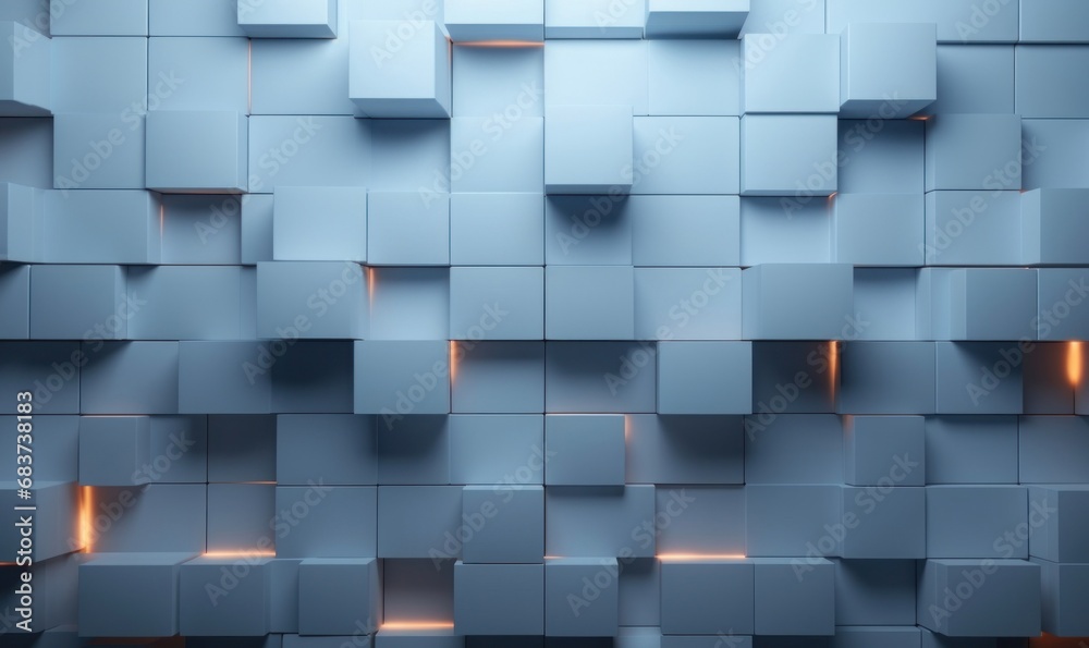 Futuristic, High Tech, light background, with an offset square block ...