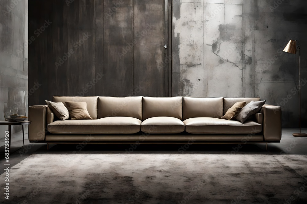 Compose an image of an Italian Modern sofa with Italian design finesse ...