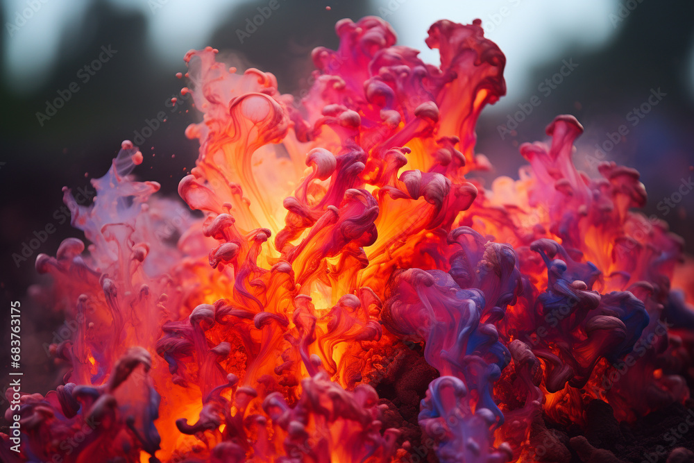 multicolor explosive and dynamic nature of a volcanic eruption ...