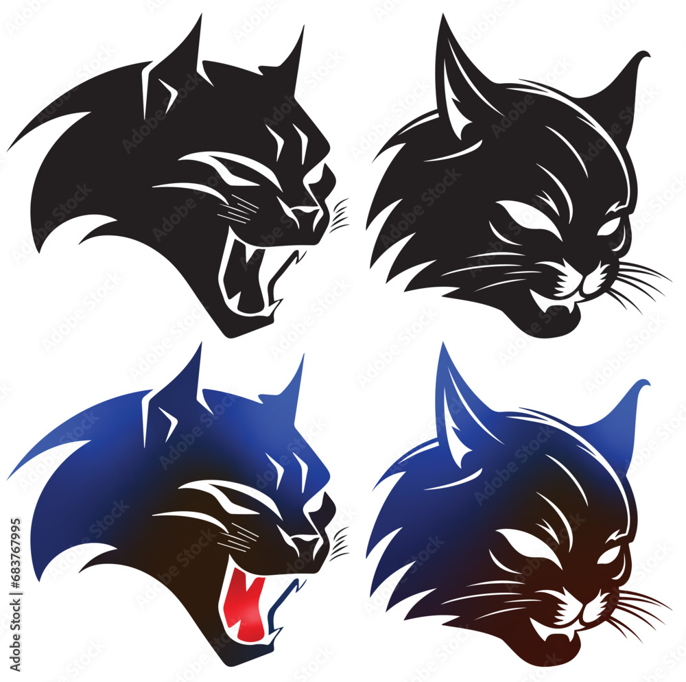 mascot, predator, illustration, symbol, vector, graphic, mammal ...
