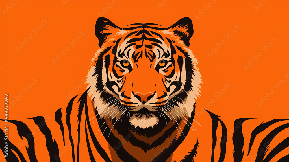 Design a background featuring bold and vibrant orange stripes, inspired ...