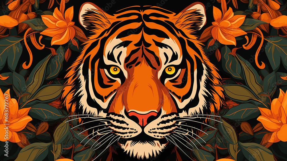 Design a background featuring bold and vibrant orange stripes, inspired ...